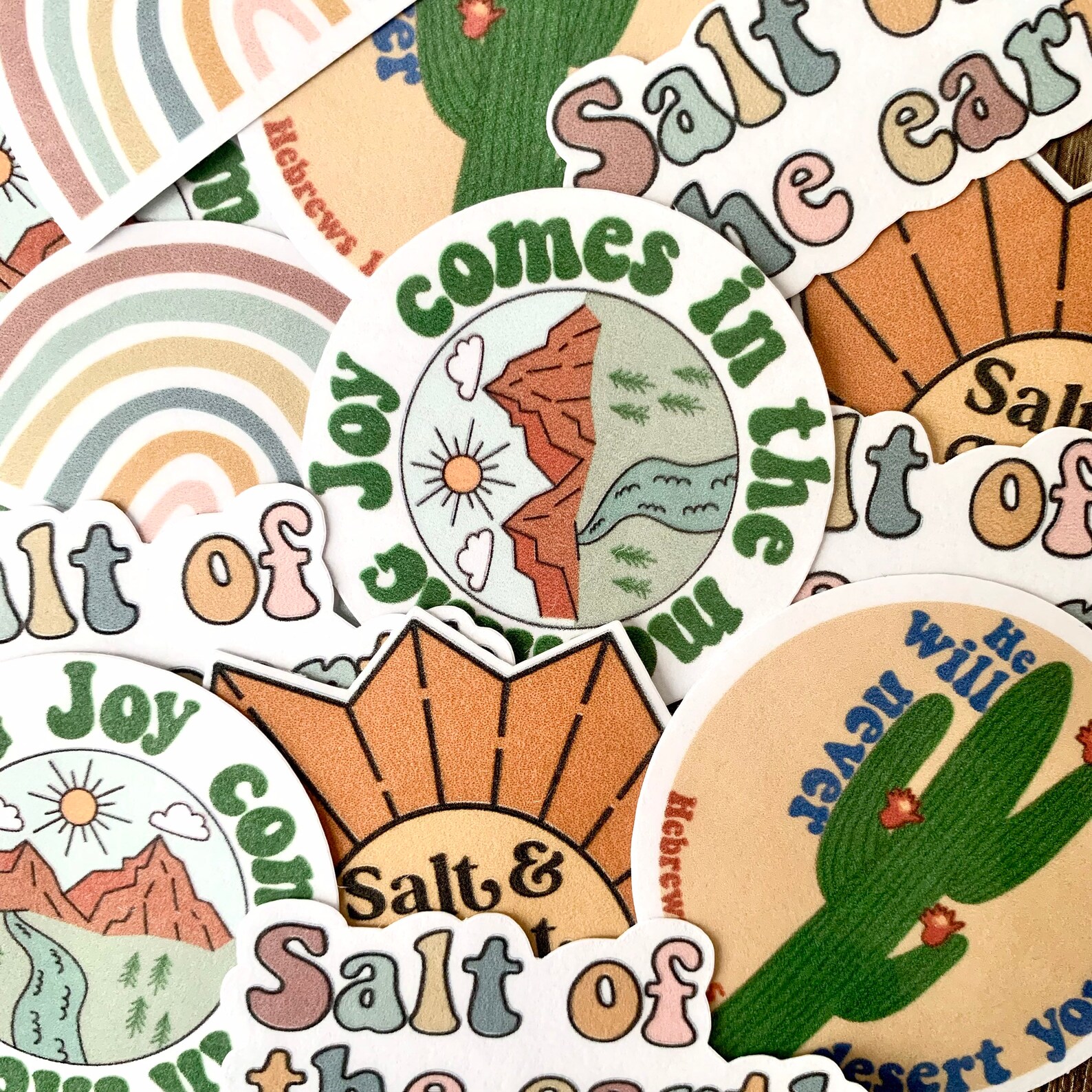 Salt & Light Sticker Boho Christian Sticker Vintage Sun | Etsy