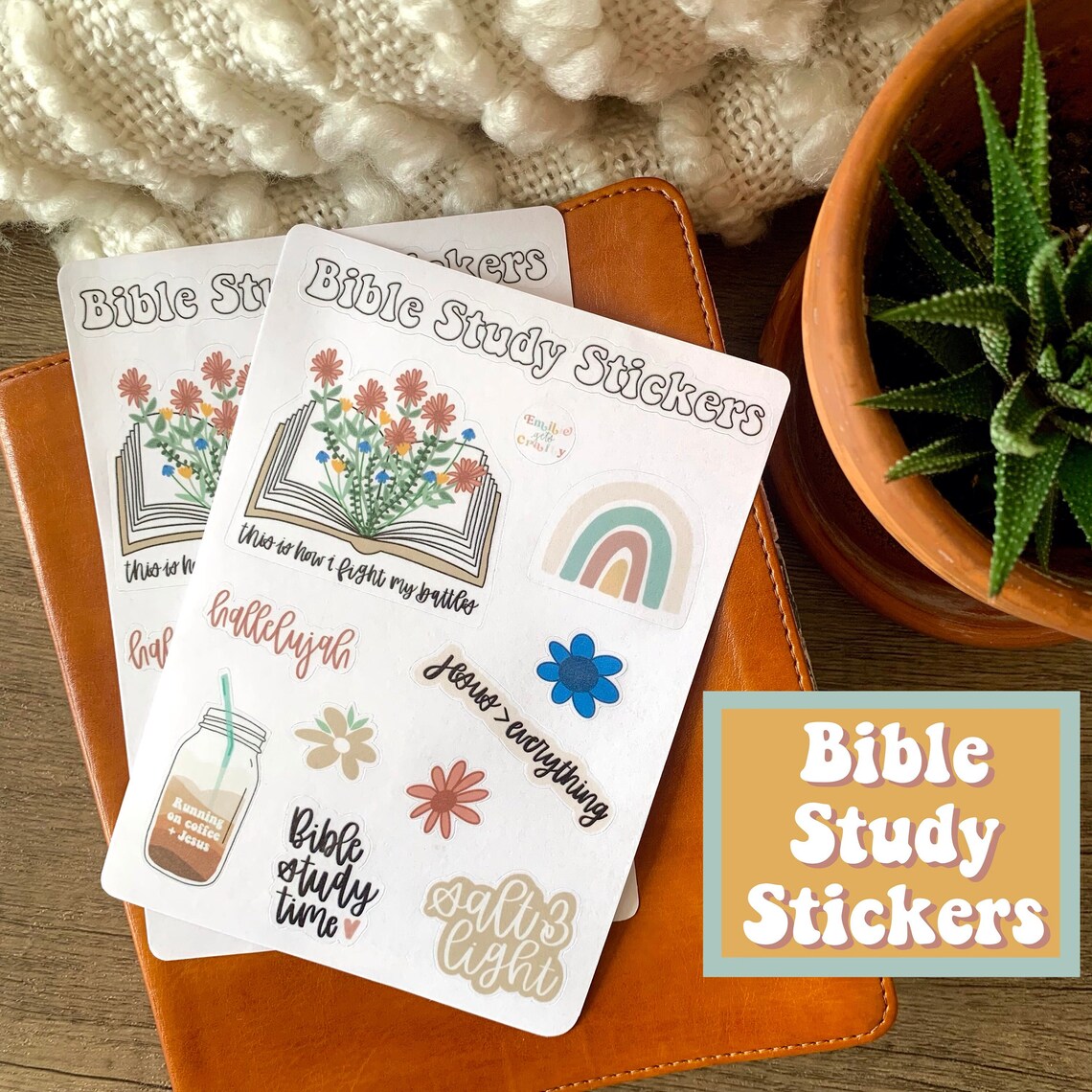 Christian Sticker Sheet Bible Study Stickers Bible - Etsy
