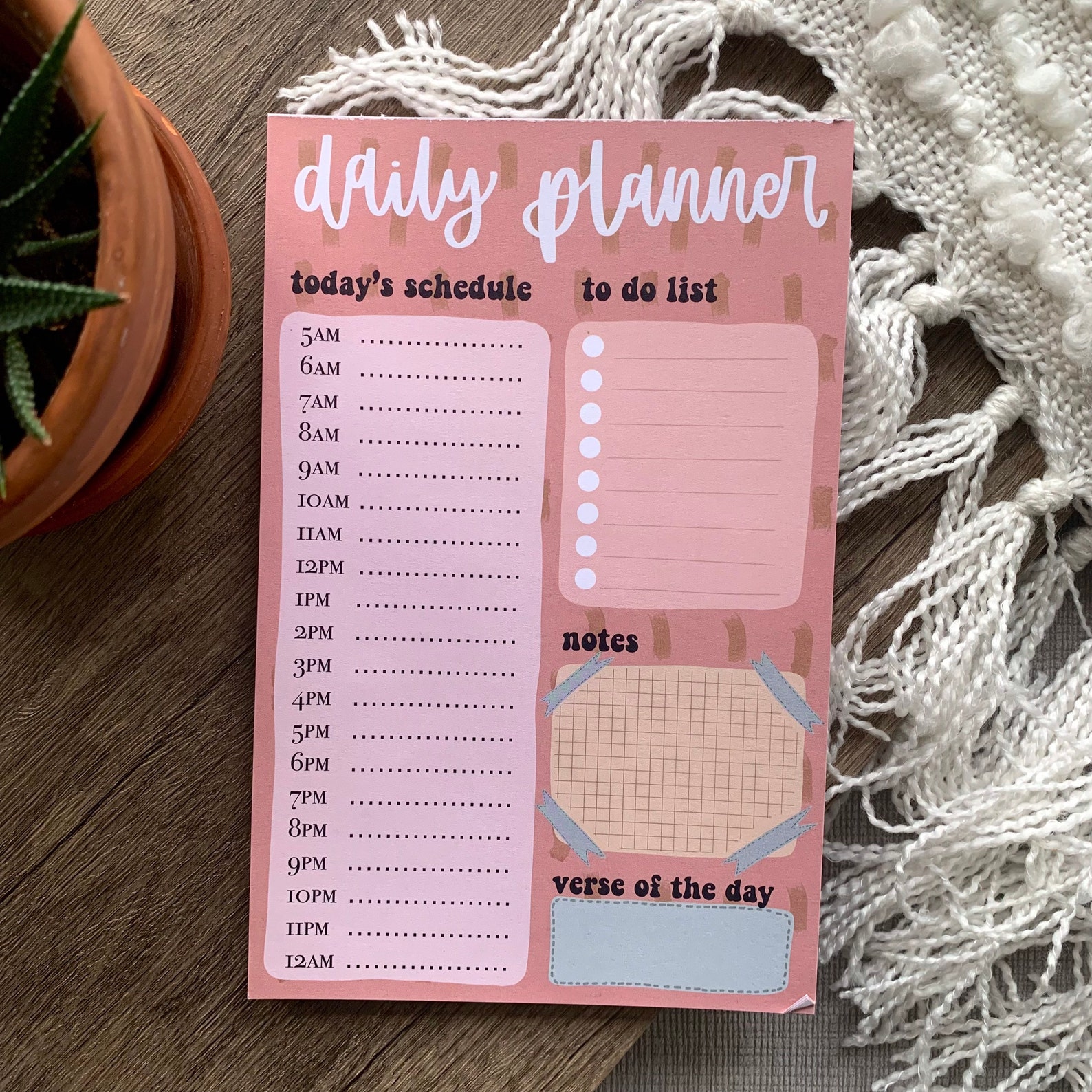 Christian Daily to Do List, Habit Tracker Notepad, Faith Based Notepad ...