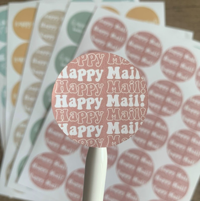 20 Happy Mail Stickers Happy Mail Sticker Sheet Stickers for | Etsy