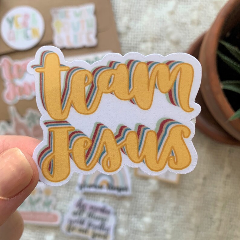 Team Jesus Sticker Colorful Sticker Christian Sticker Pack | Etsy
