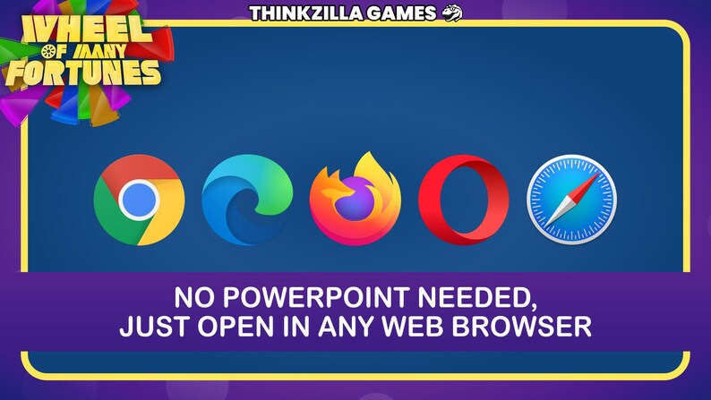Spin the Wheel Virtual Party Trivia Game – 49 Editable Rounds, Browser ...