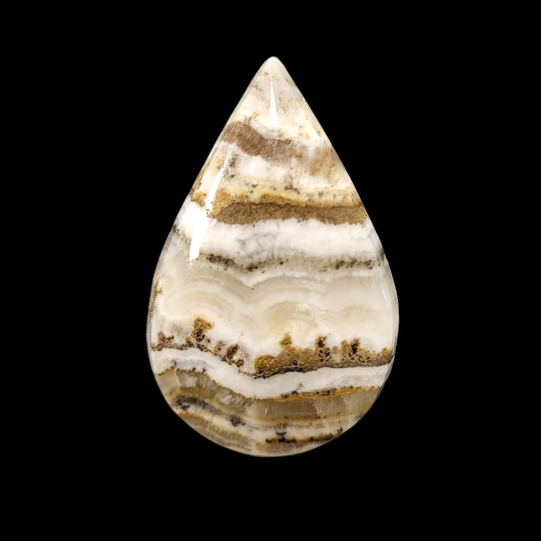 Silver Lace Onyx Teardrop Cabochon - Etsy