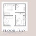 Custom One Room Floor Plan Design | Tailored Layout for Your Space - Etsy