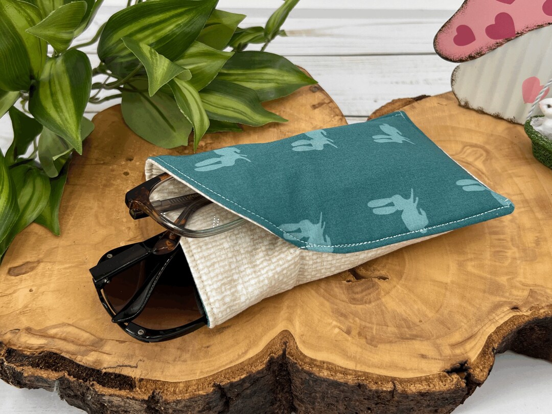 Double Glasses Holder, Soft Fabric Eyeglasses Case for Multiple Pair of ...