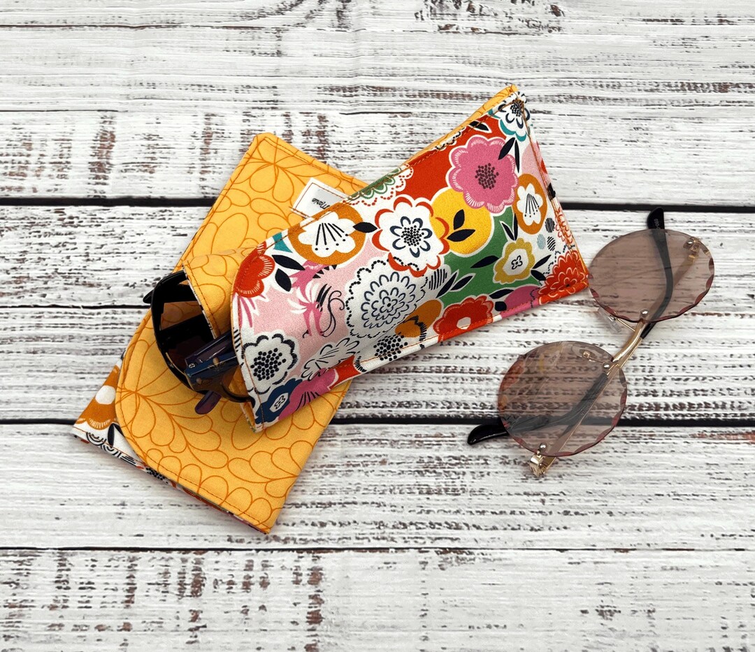 Dual Glasses Holder Soft Eyeglasses Case Sunglasses Pouch Reading ...