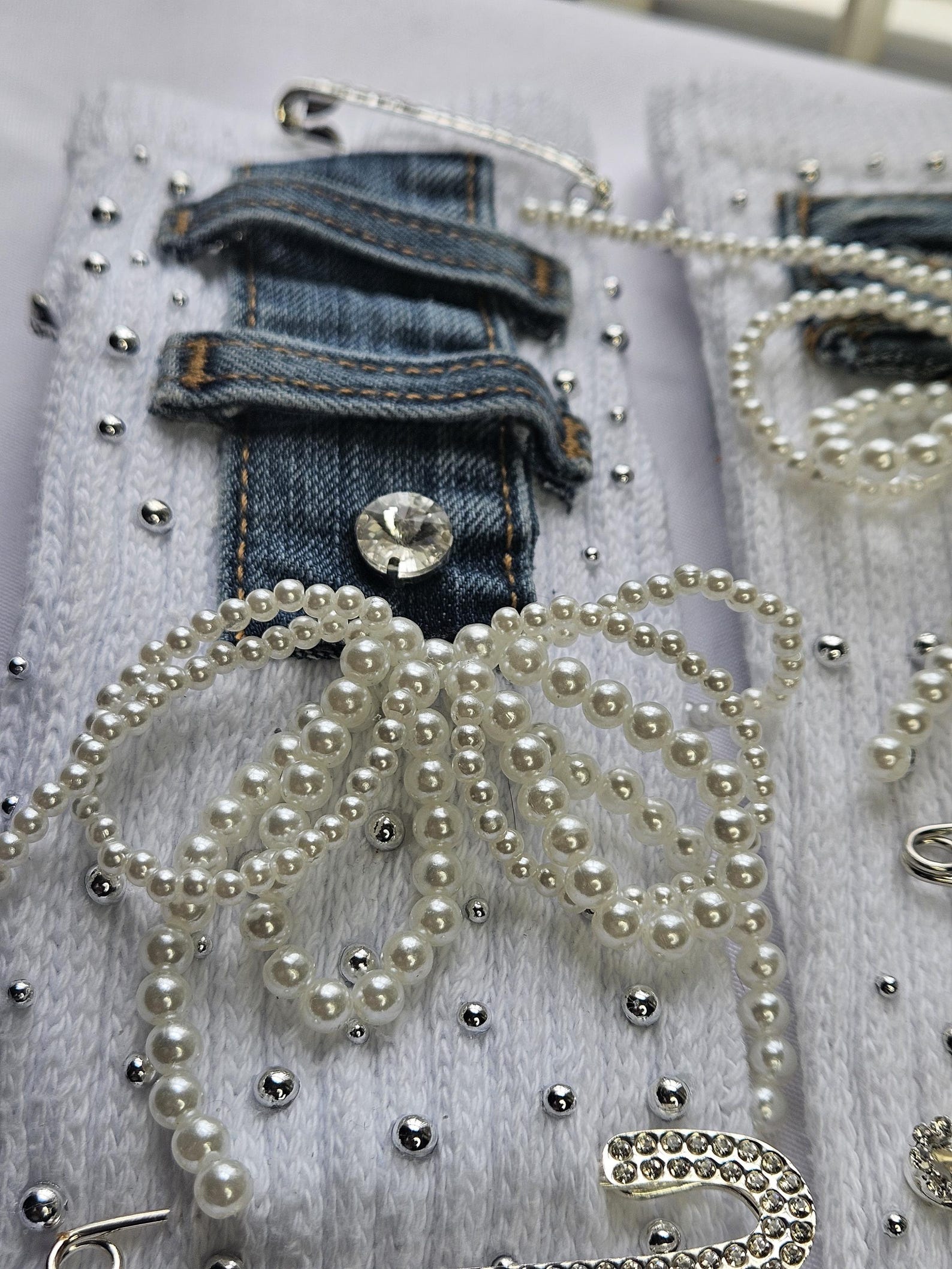 Denim Junk Charm Slouch Socks: Personalized Initial Socks - Etsy