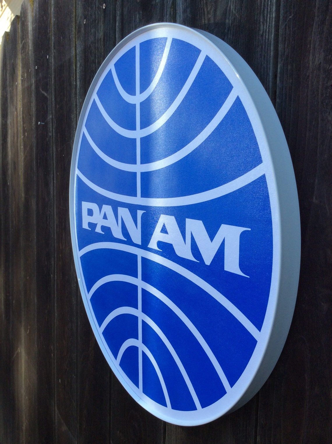PAN AM logo framed round poster/sign | Etsy