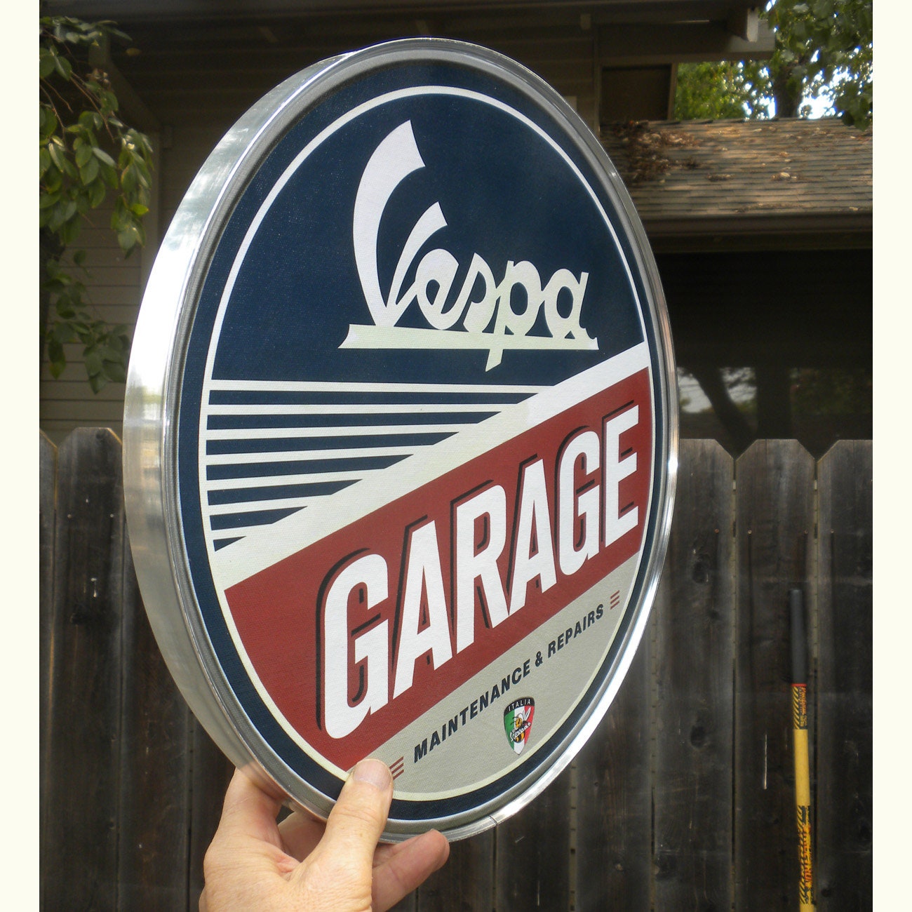 VESPA Vintage Art as a Framed Round Poster/sign - Etsy