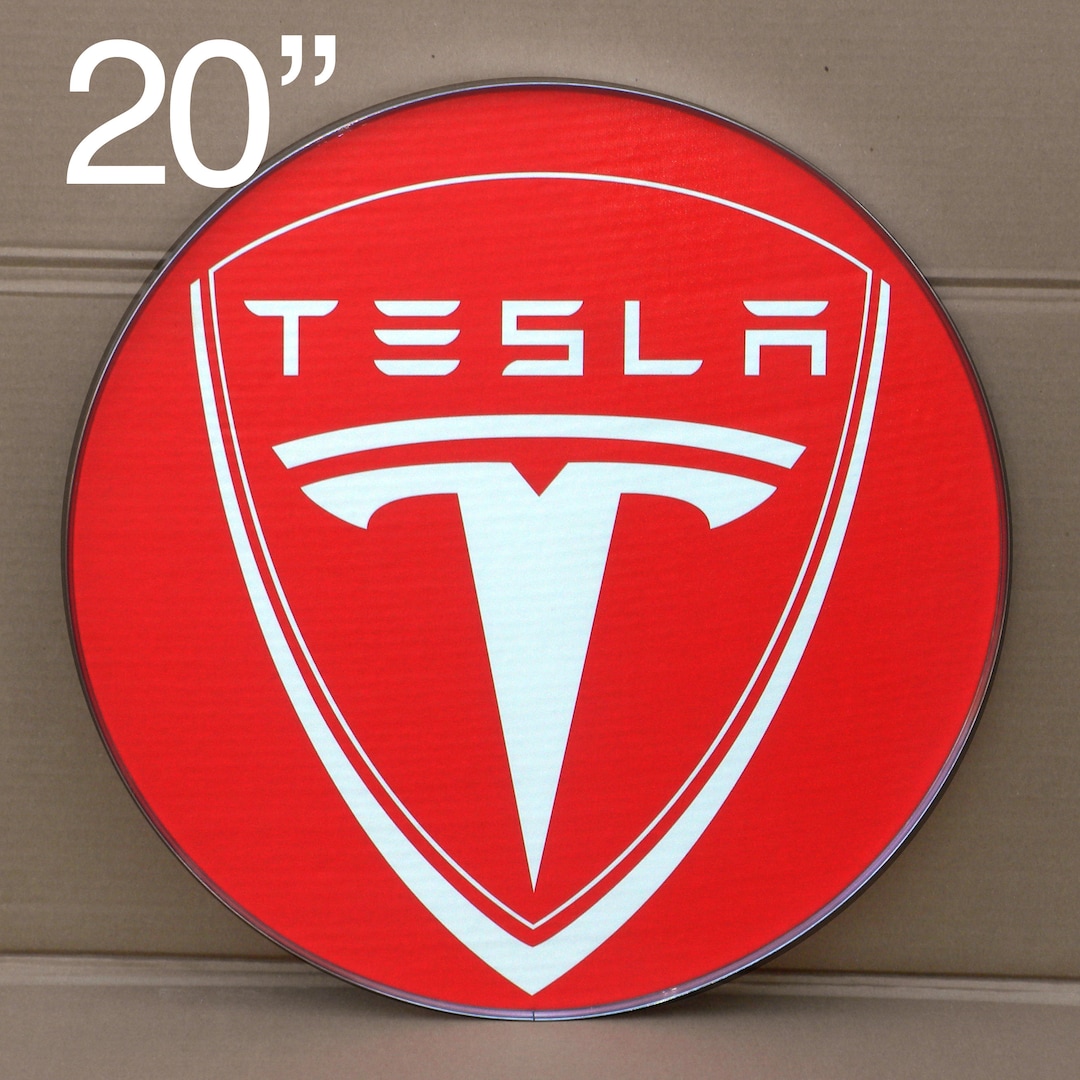 Tesla's Logo as a Framed Round Sign/poster - Etsy