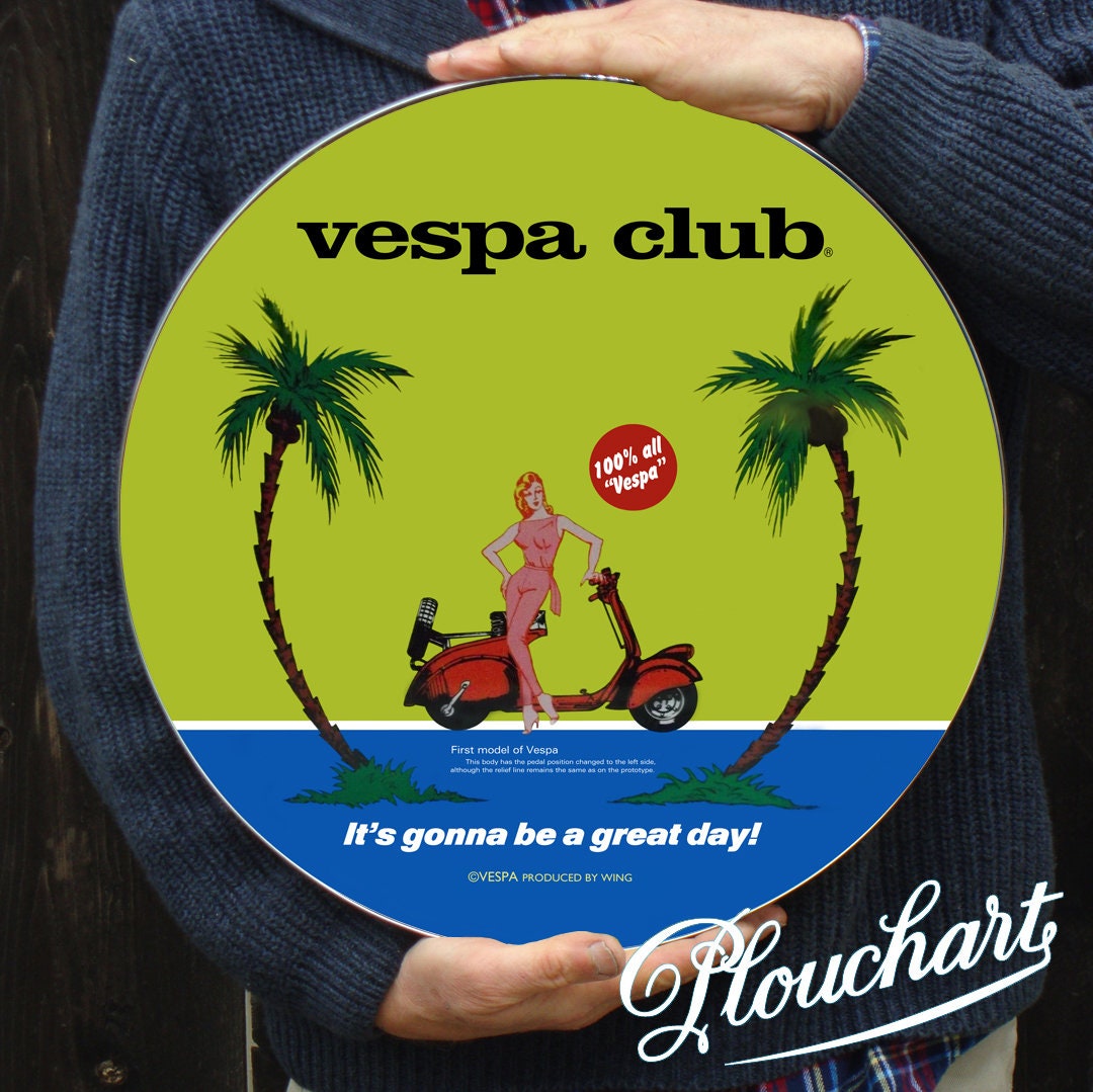 VESPA Vintage Art, as a Framed Round Poster/sign - Etsy