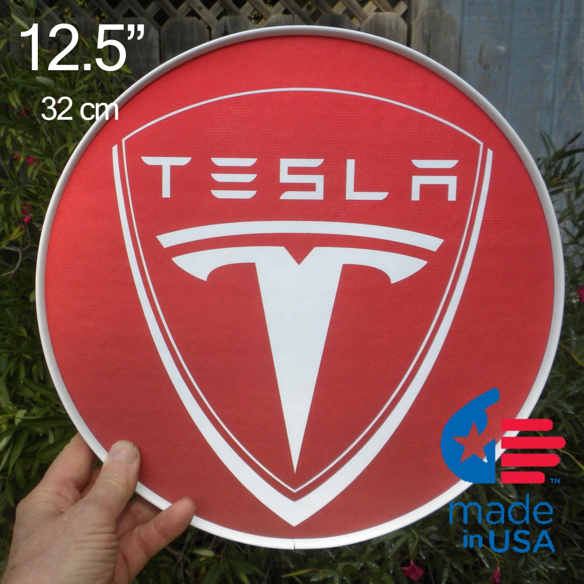 TESLA's logo as a framed round sign/poster | Etsy