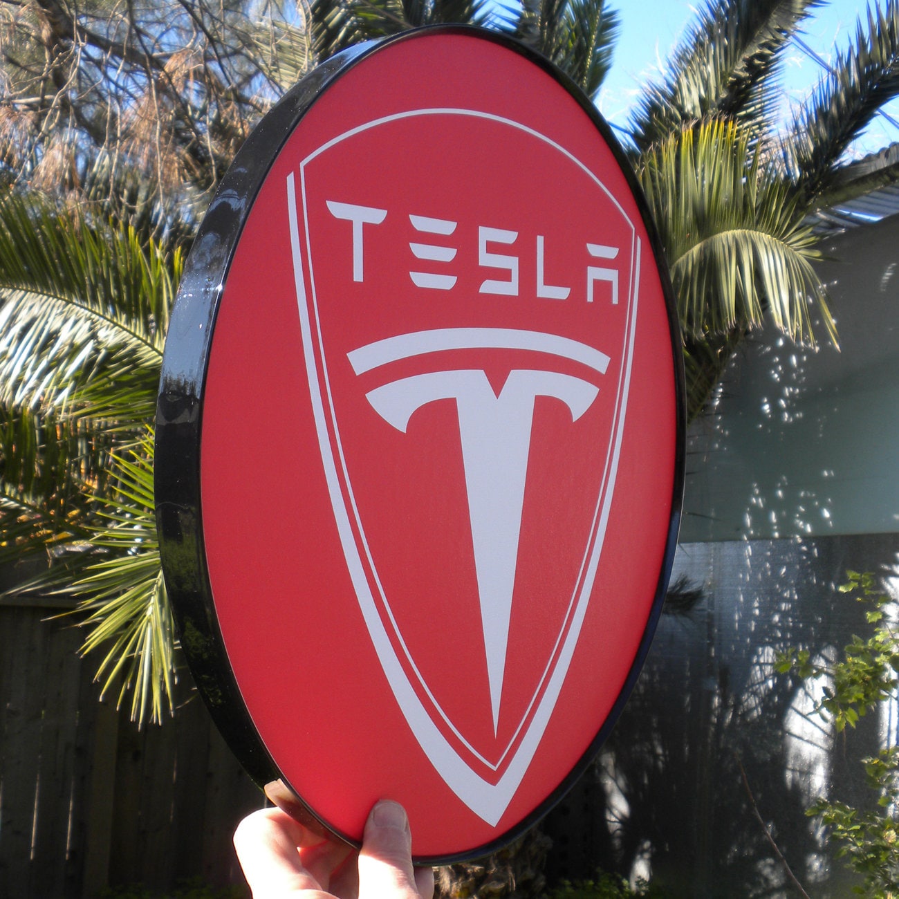 Tesla's Logo as a Framed Round Sign/poster | Etsy