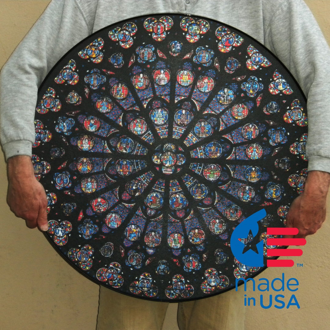 Notre Dame De Paris SOUTH Window, as a Framed Round Poster - Etsy