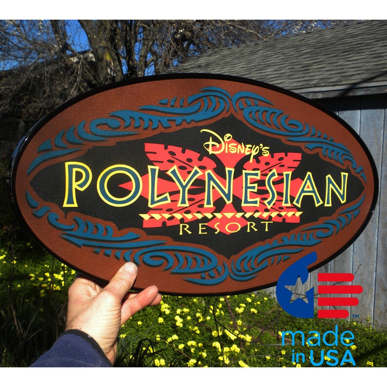 Disney's Polynesian Resort Oval Sign | Etsy