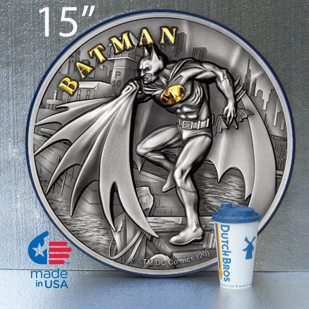 BATMAN High Relief Coin Photo, as a Framed Round Poster - Etsy