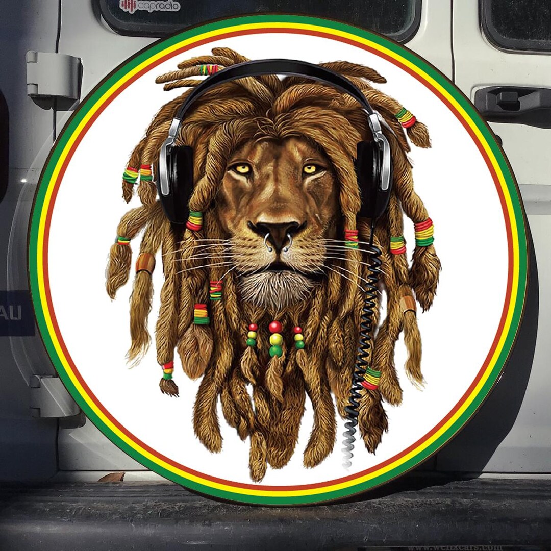 Rasta Lion Illustrated, as a Framed Round Poster - Etsy