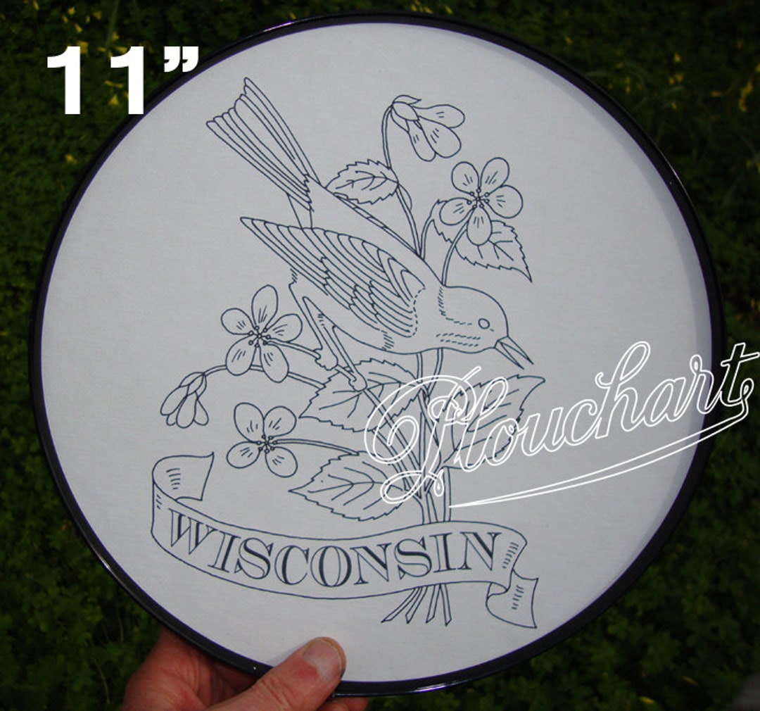 WISCONSIN State Bird/flower Coloring Poster - Etsy