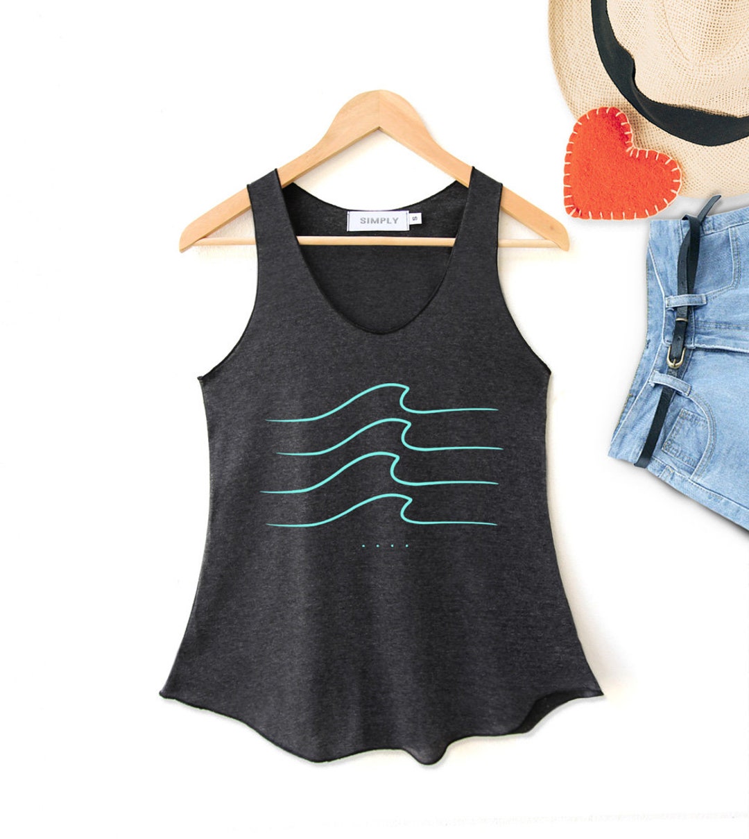 Wave Shirt Symbolic Wave Tank Top Wave Tank Top Aloha Beaches Shirt ...