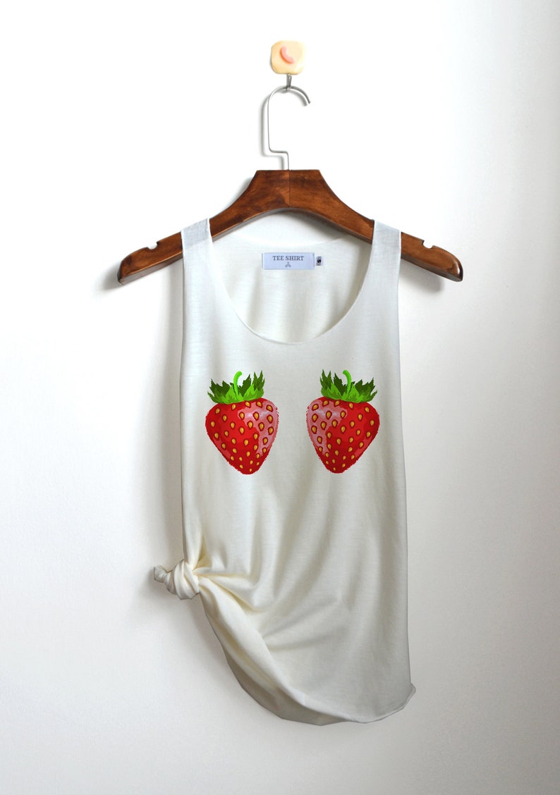 Strawberry Shirt Strawberry Boob Tank Top Boob Boobs Tank Top - Etsy
