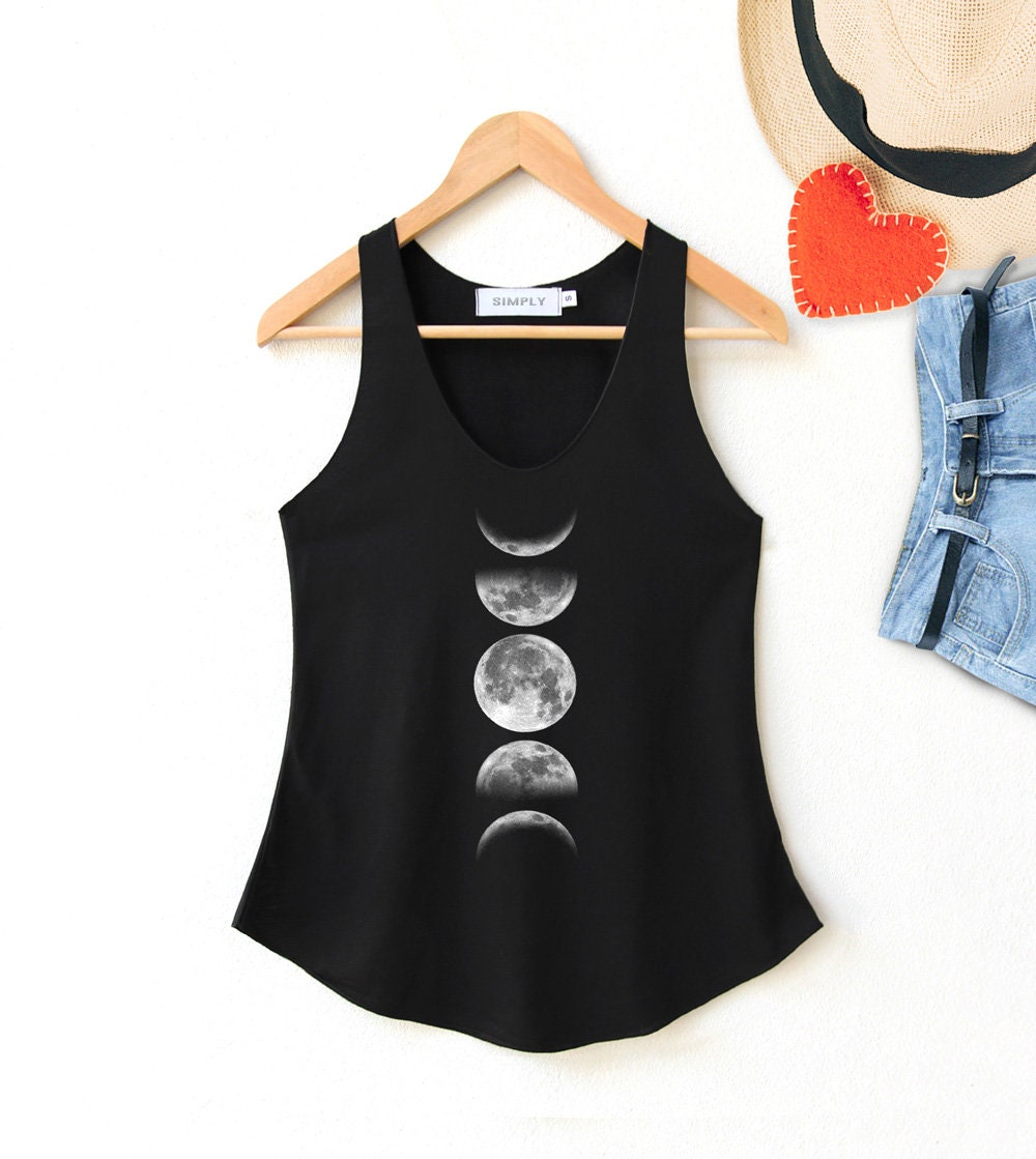 Moon Phases Tank Top Moon Tank Top Full Moon T-shirt Clothing - Etsy