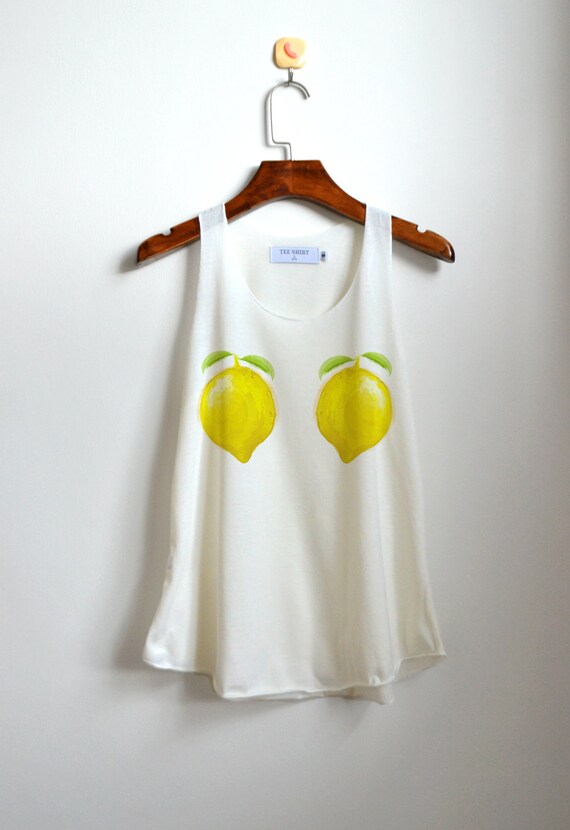 Lemon Shirt Fruit boob Tank Top boob boobs Tank Top | Etsy