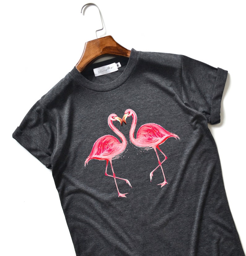 Flamingo Shirt Let's Flamingo T-shirt Flamingo Heart Shirt - Etsy
