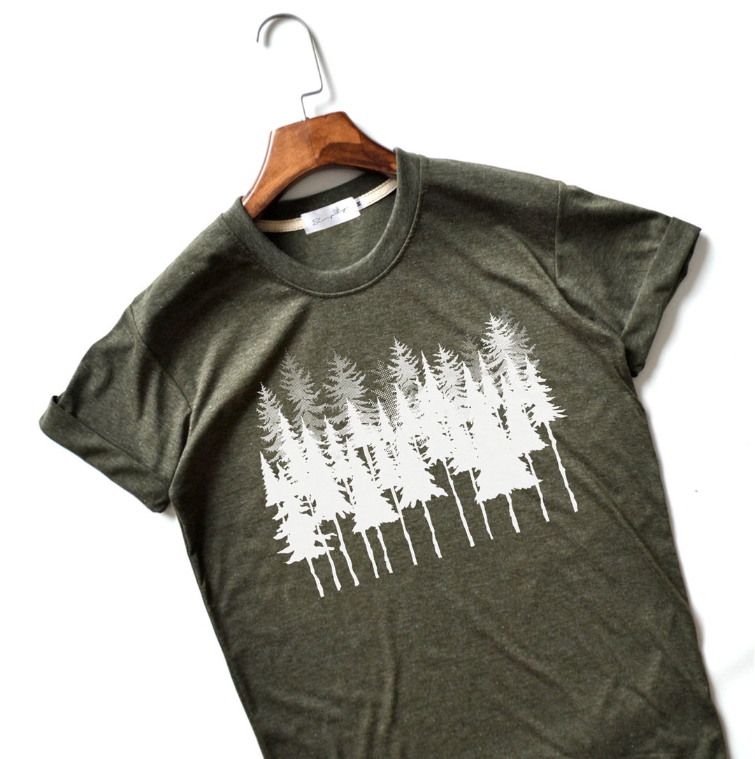 Pine Shirt Pine Tree Shirt Adventure Hiking Camping Shirt Clothing ...