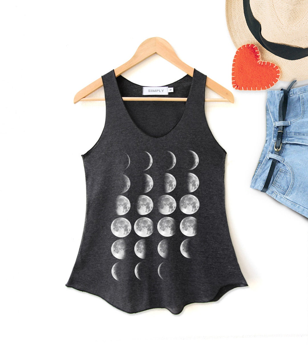 Moon Phase Tank Top Moon Tank Top Full Moon T-shirt Clothing Tank Top ...