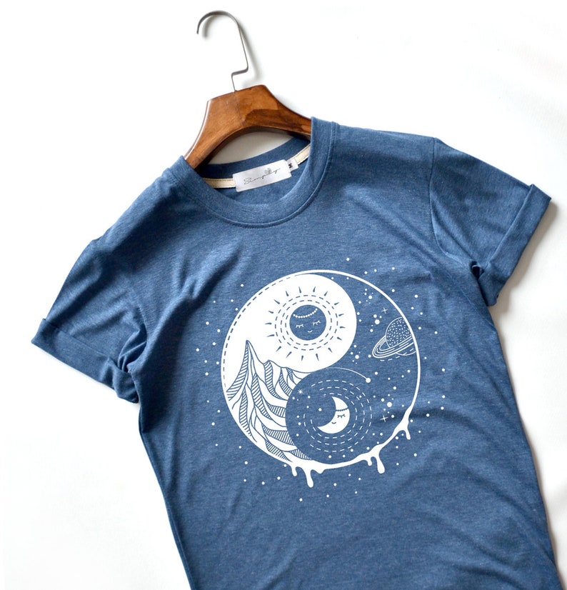 Yin Yang Shirt Yin Yang Mountains Shirt Sun and Moon Shirt - Etsy
