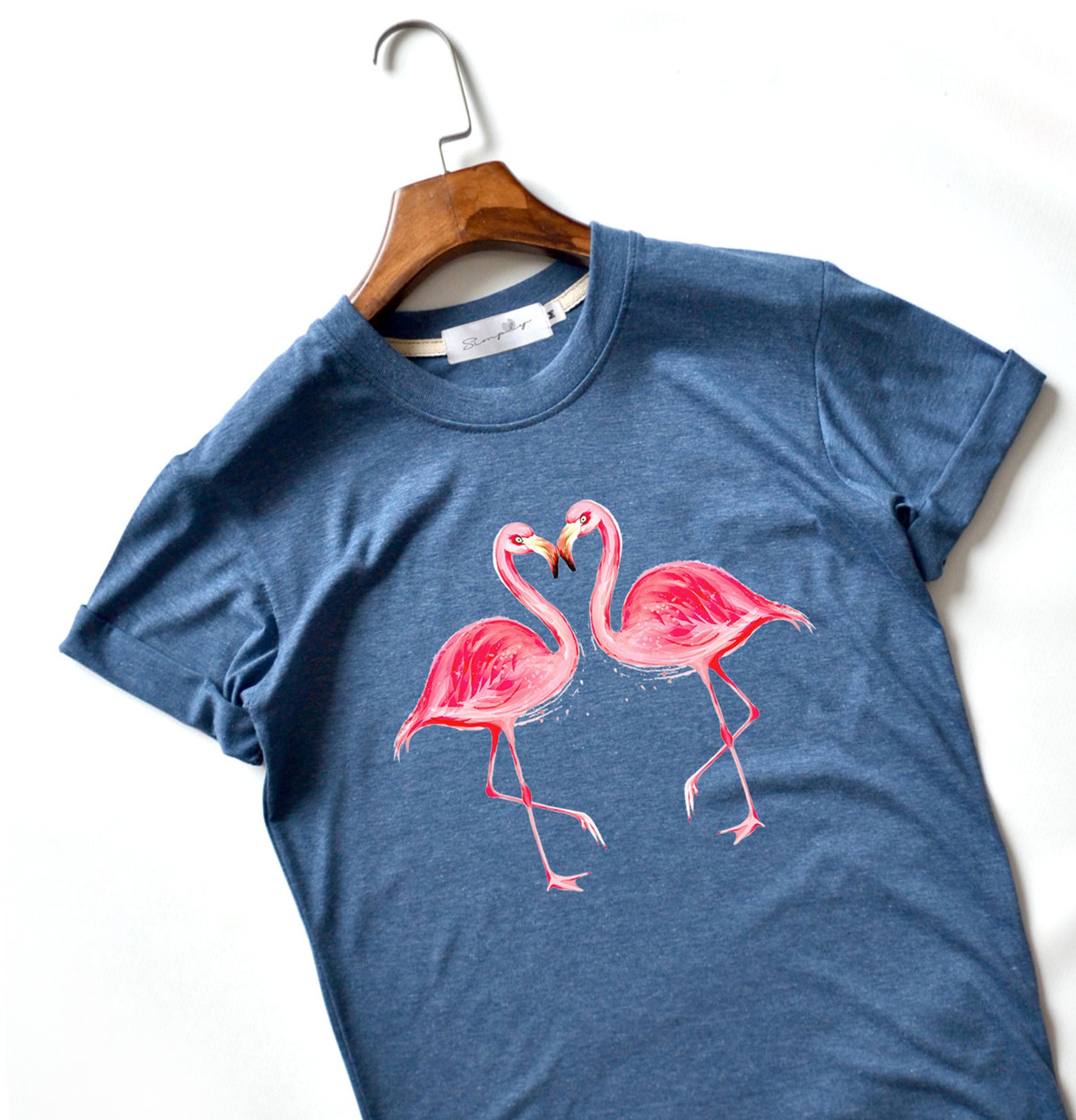 Flamingo Shirt Let's Flamingo T-shirt Flamingo Heart Shirt - Etsy