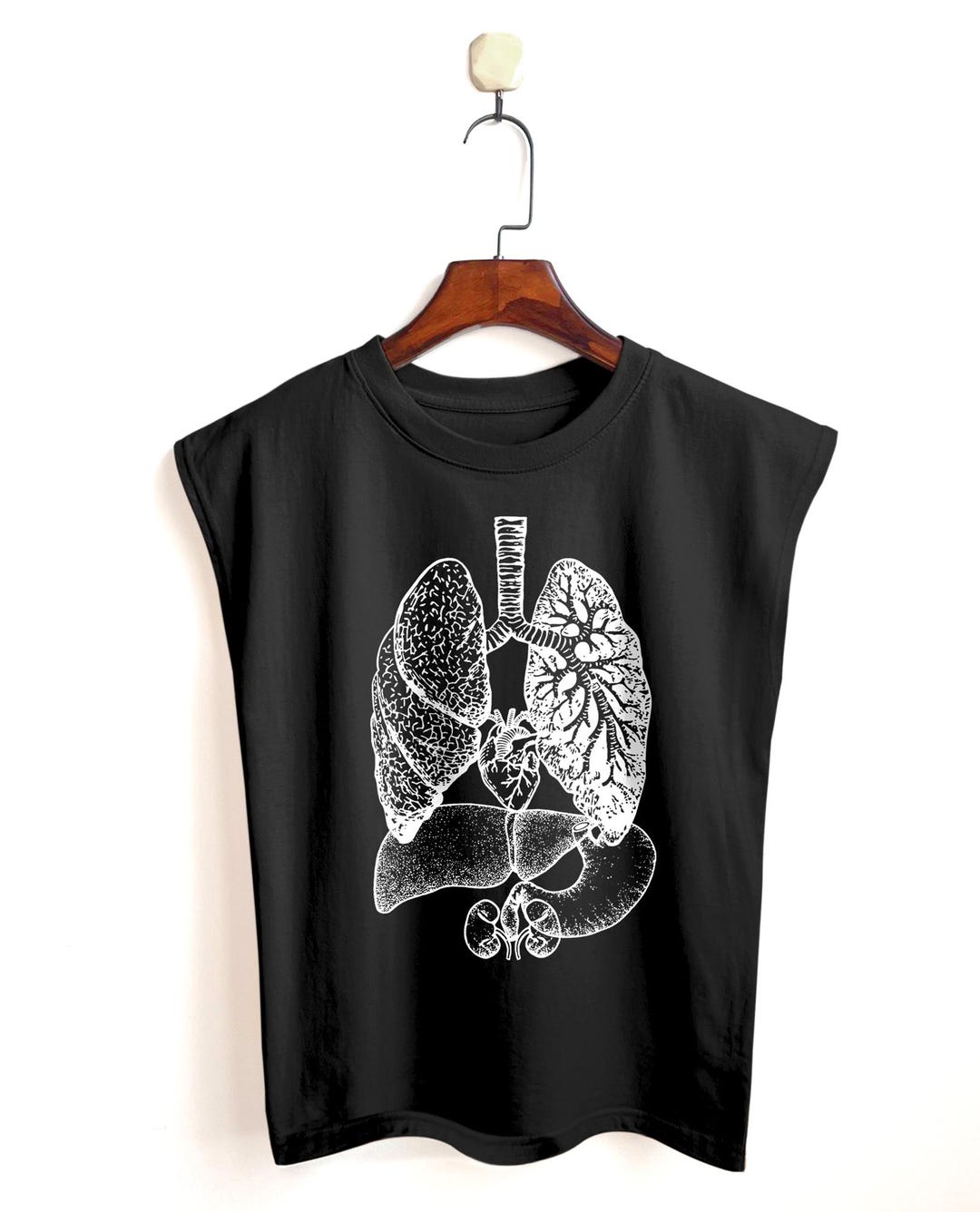 Internal Organs Graphic Muscle Tank Top: Sleeveless Cotton Shirt - Etsy