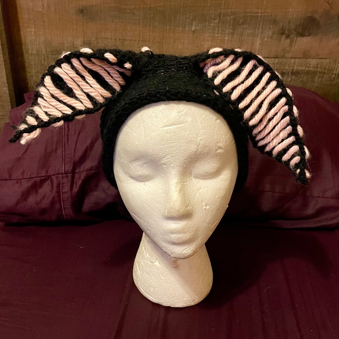 Alt Goth Black Bunny Ears - Etsy