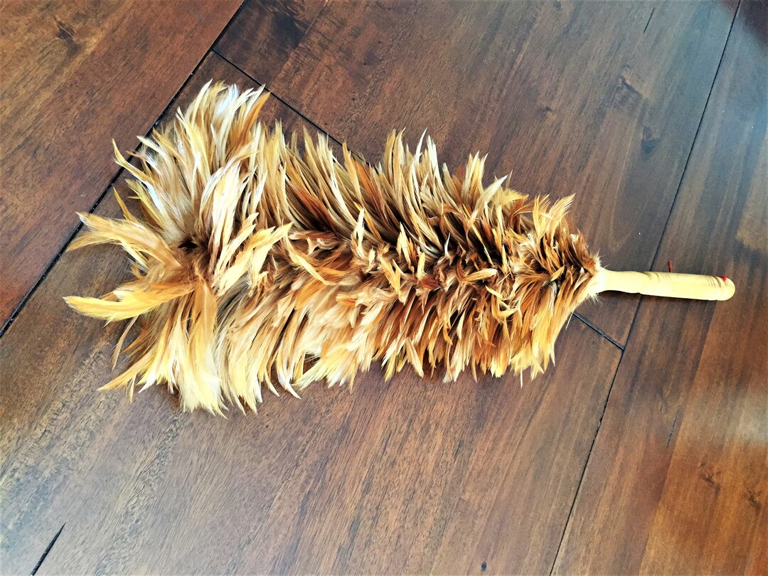 Rooster Chicken Feather Duster, Duster With Wooden Handle, Long Handle ...