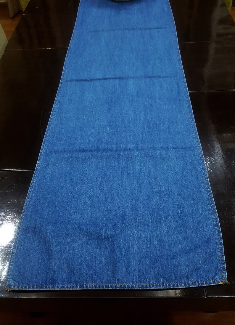 Blue Table Runner of Denim Party Decor 72 Inches Runners - Etsy