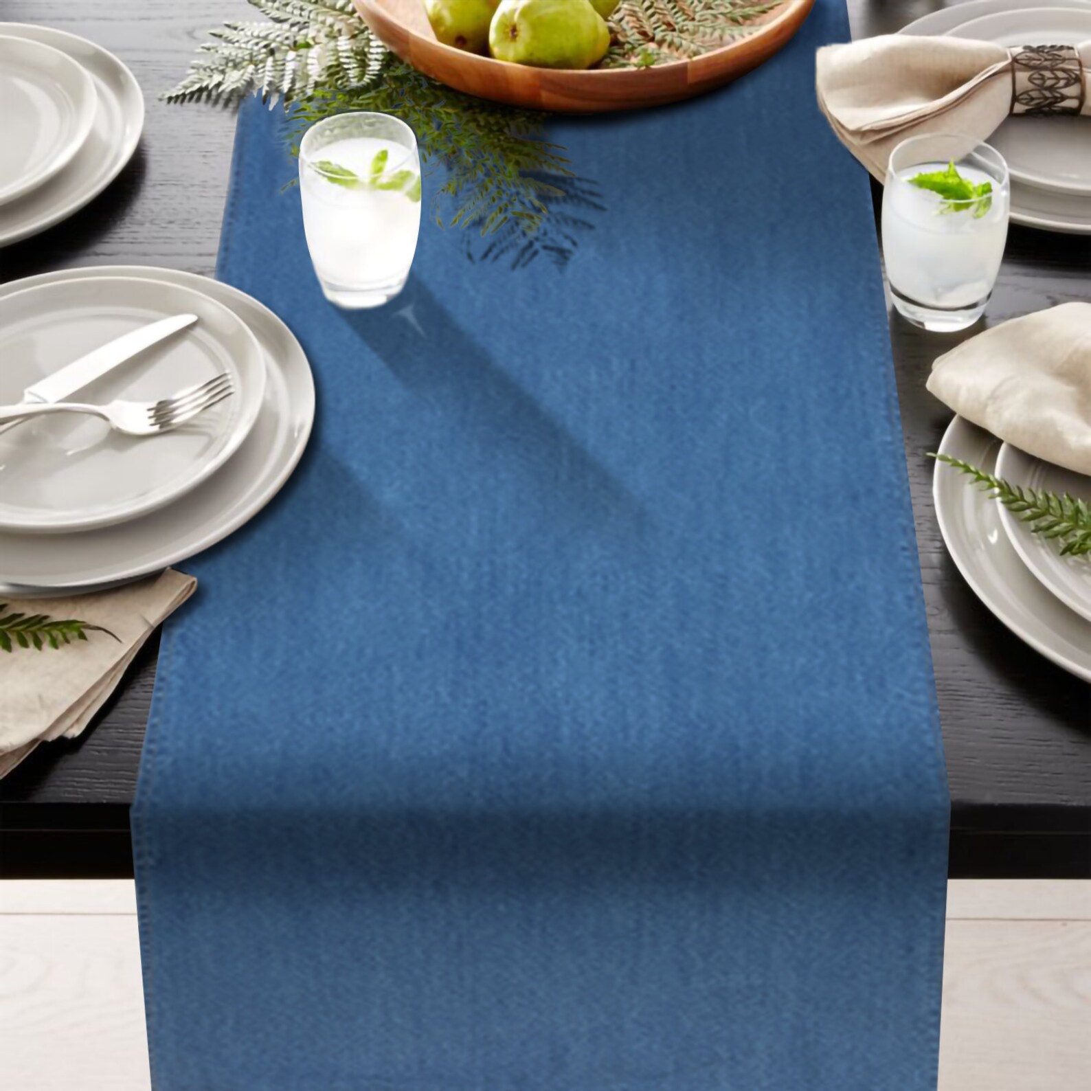 Blue Table Runner of Denim Party Decor 72 Inches Runners - Etsy