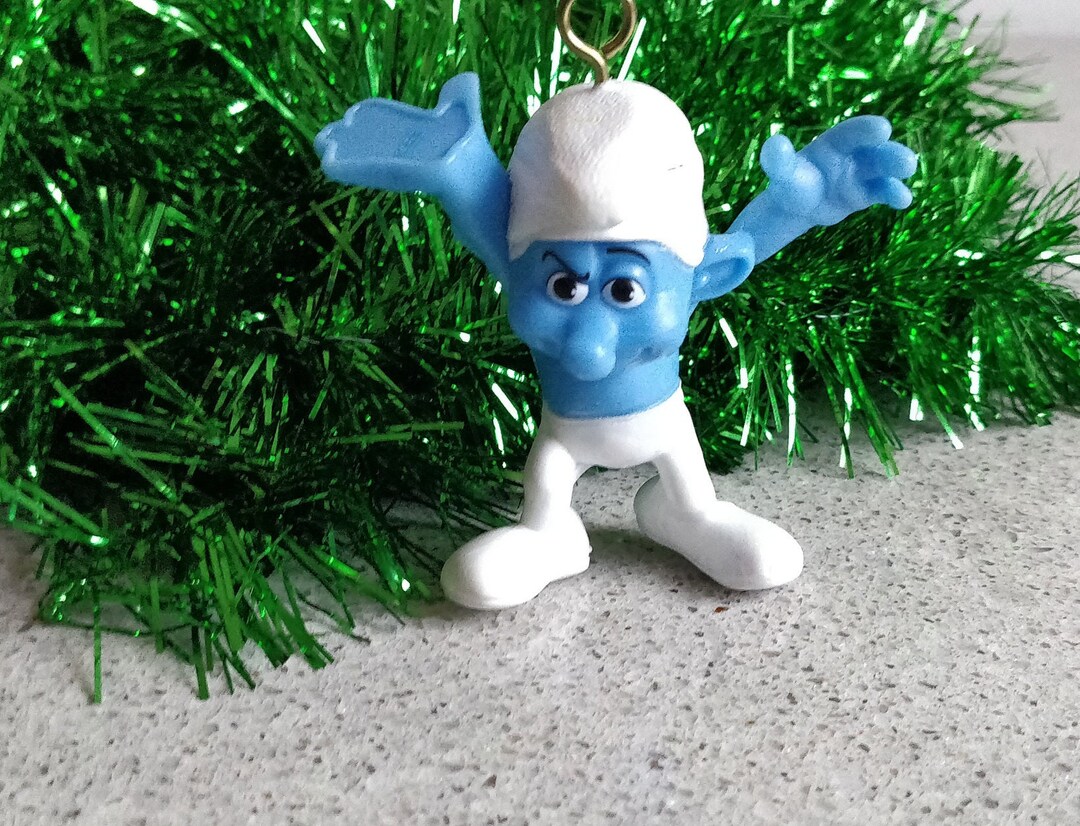 Hefty Smurf Plastic Figure Christmas Ornament/hefty Smurf Christmas ...