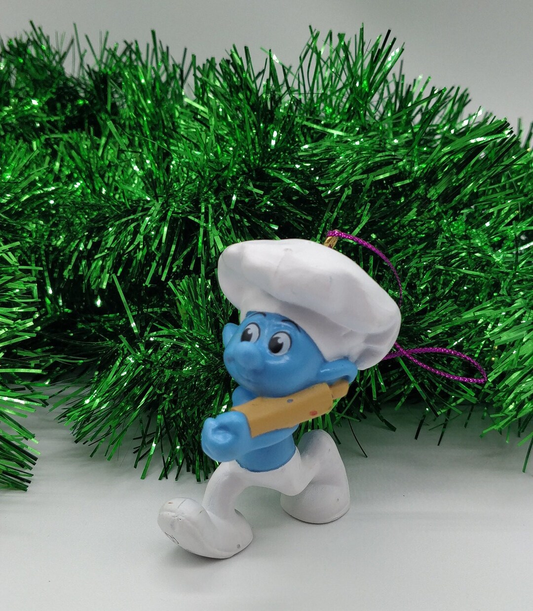 Baker Smurf Plastic Figure Christmas Ornament/the Smurfs 2/ Baker Smurf ...