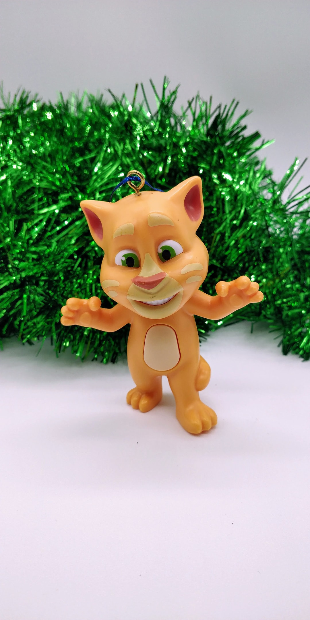 Talking Tom Curious Orange Cat Figure/talking Tom Plastic Christmas ...