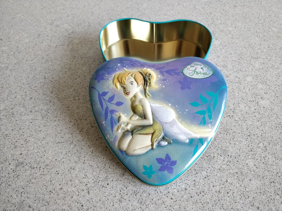 Disney Fairies Tin Box Heart Shaped/ Disney Fairies Tinkerbell Metal ...