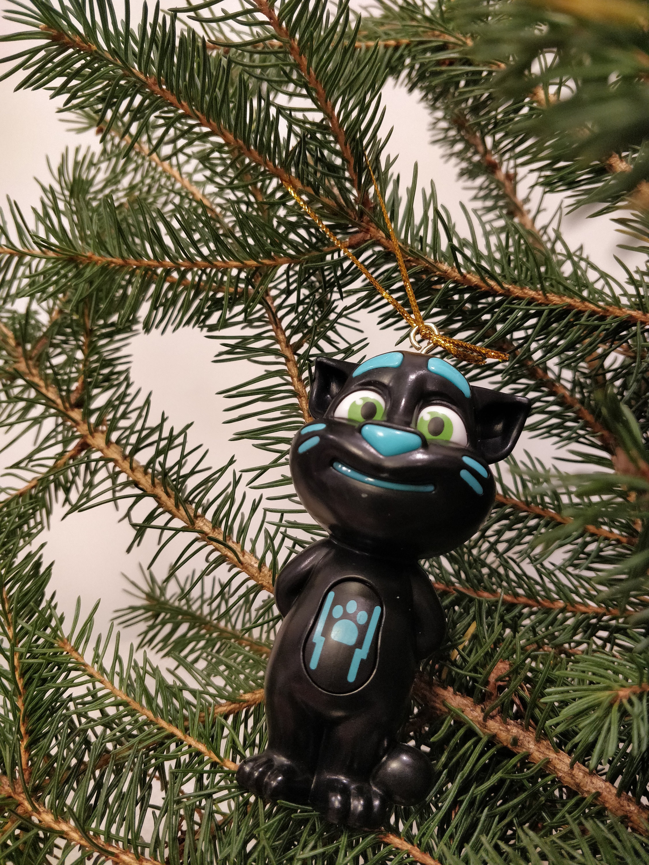 Talking Tom Curious Black Cat Figure/talking Tom Plastic Christmas ...