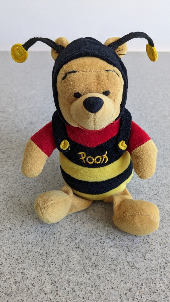 Sitting Winnie The Pooh Mini Bean Bag Bumble Bee Collectible Winnie the Pooh Bumble Bee Plush Toy Winnie the Pooh Plush Toy 7