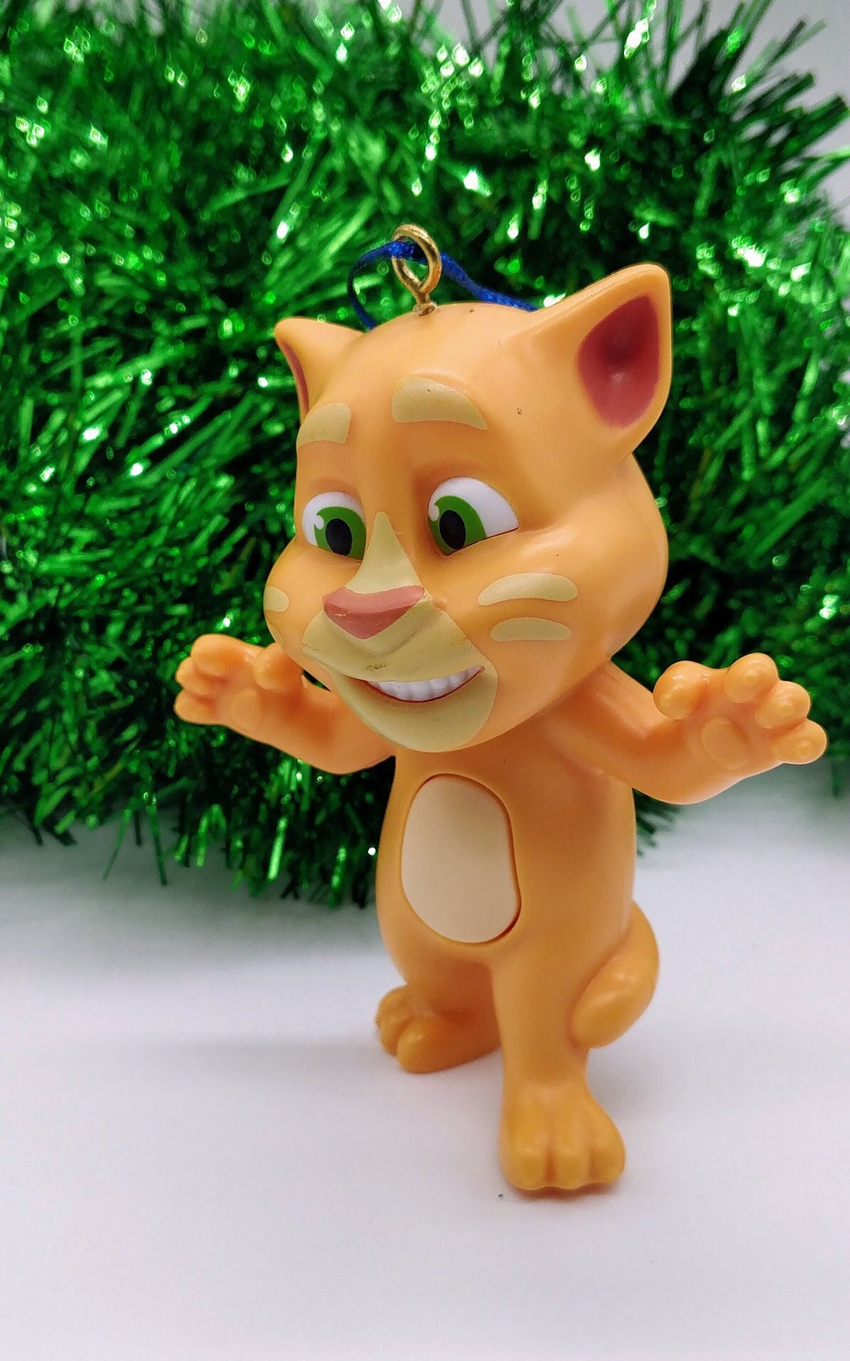 Talking Tom Curious Orange Cat Figure/talking Tom Plastic Christmas ...