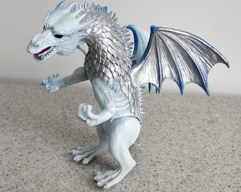 Silver Dragon Figure - Etsy