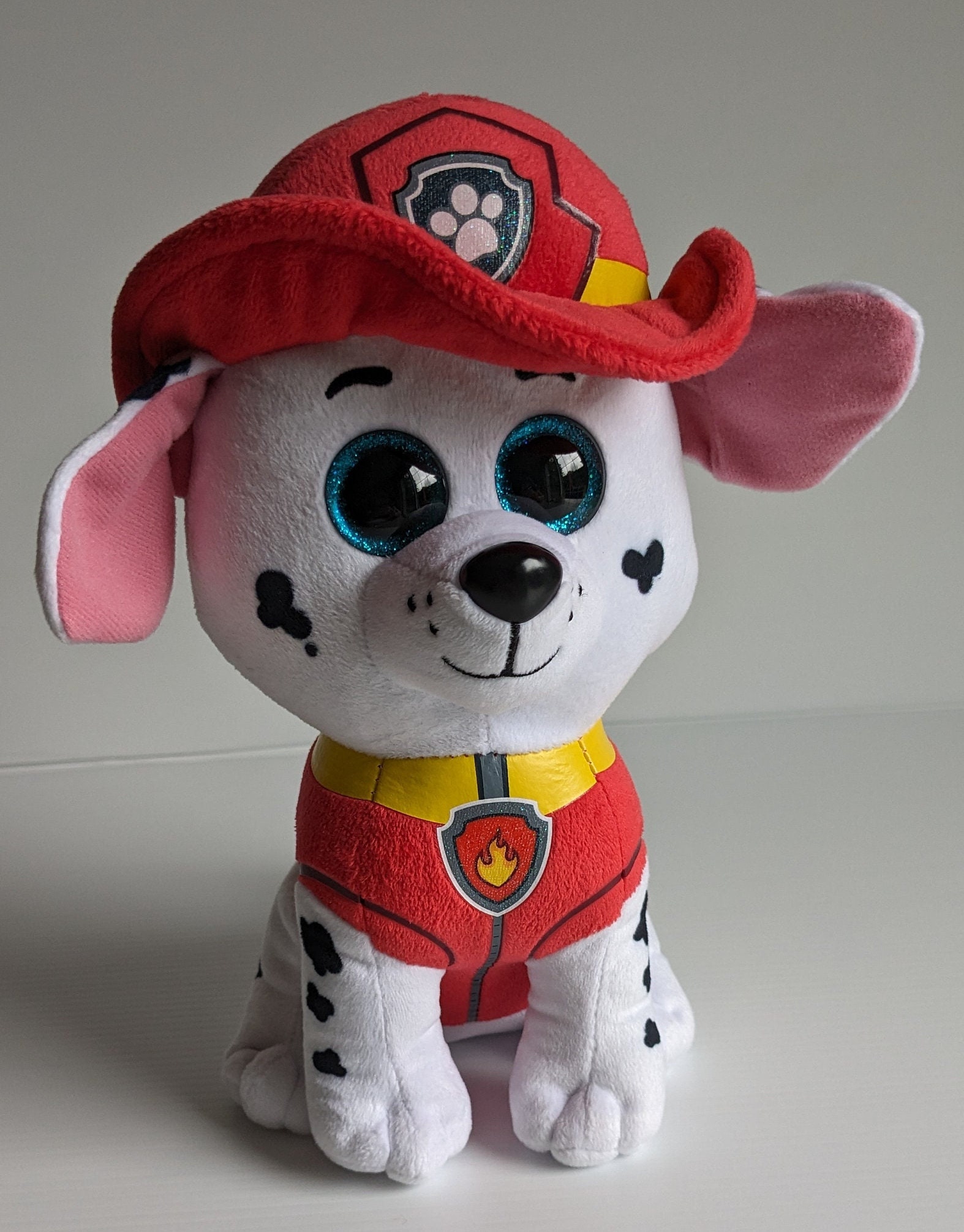 10" Collectible Paw Patrol Marshall Stuffed Dalmatian Dog Firefighter ...