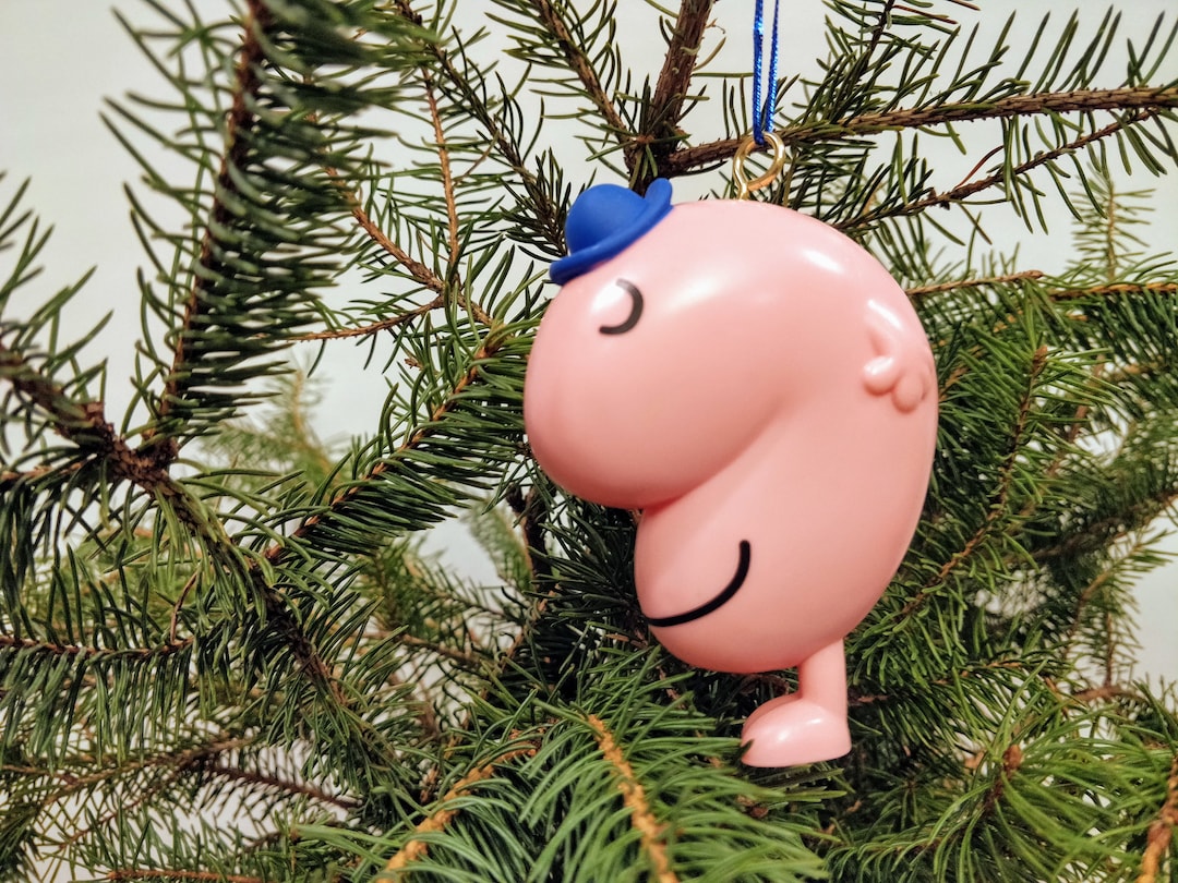 Mr Men Pink Plastic Figure Christmas Ornament/mr Men Pink Christmas ...