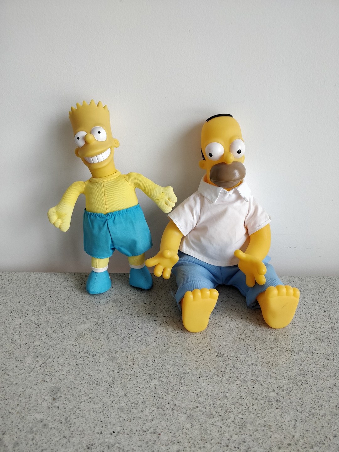 Collectible Homer and Bart Simpson Rubber Dolls/vintage Homer and Bart ...