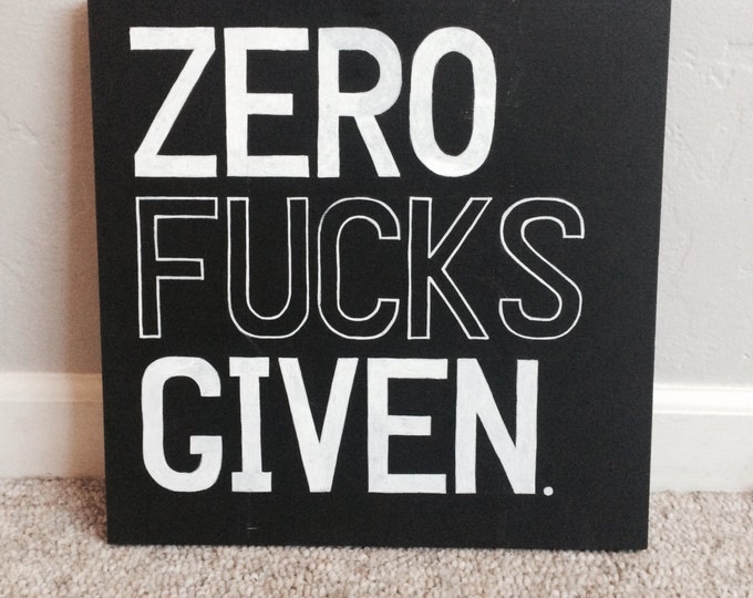 Zero Fgiven Sign - Etsy