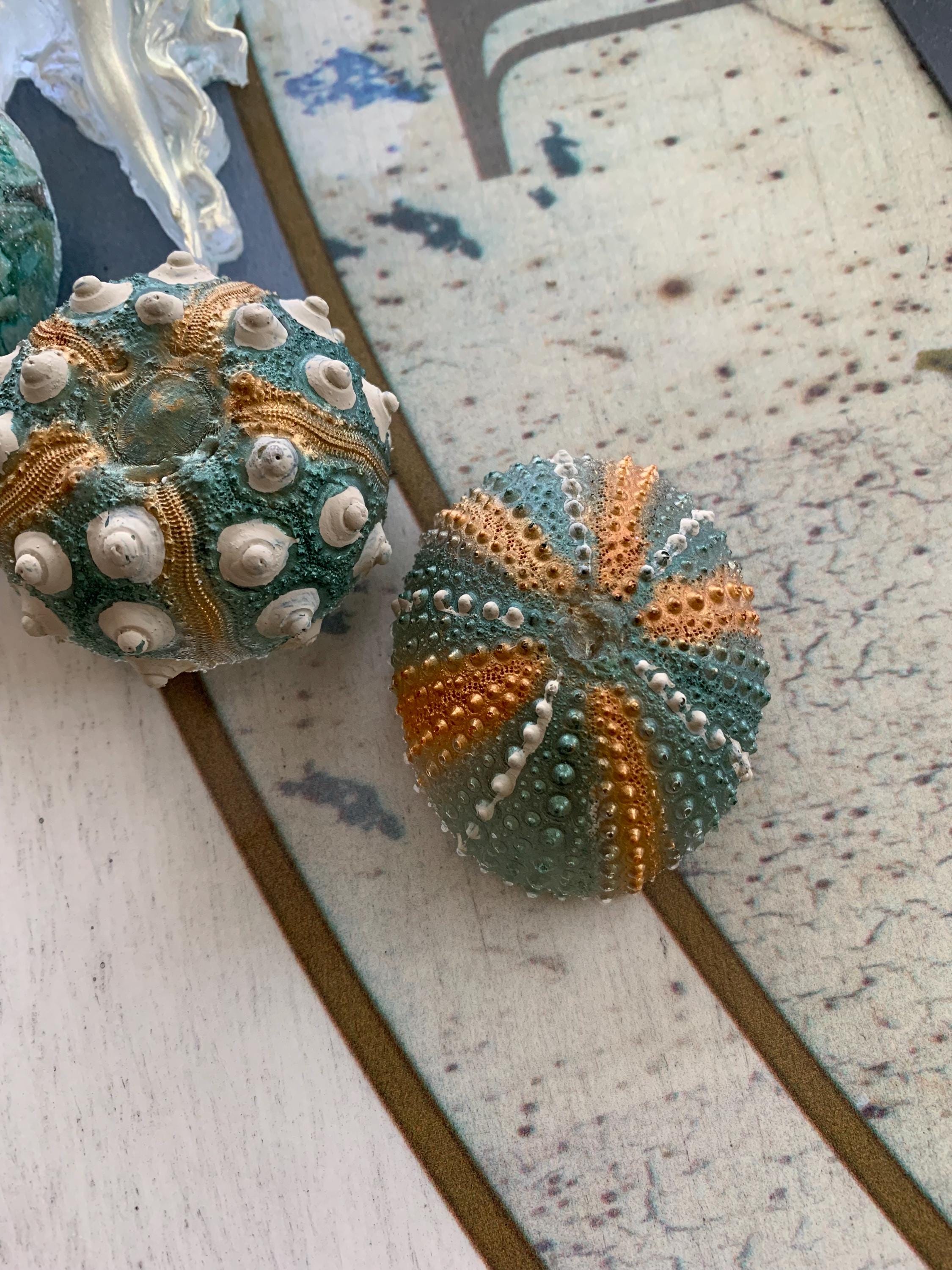 3 Beautiful Mermaid & Sea Urchins Resin Art for Decor or Crafts - Etsy