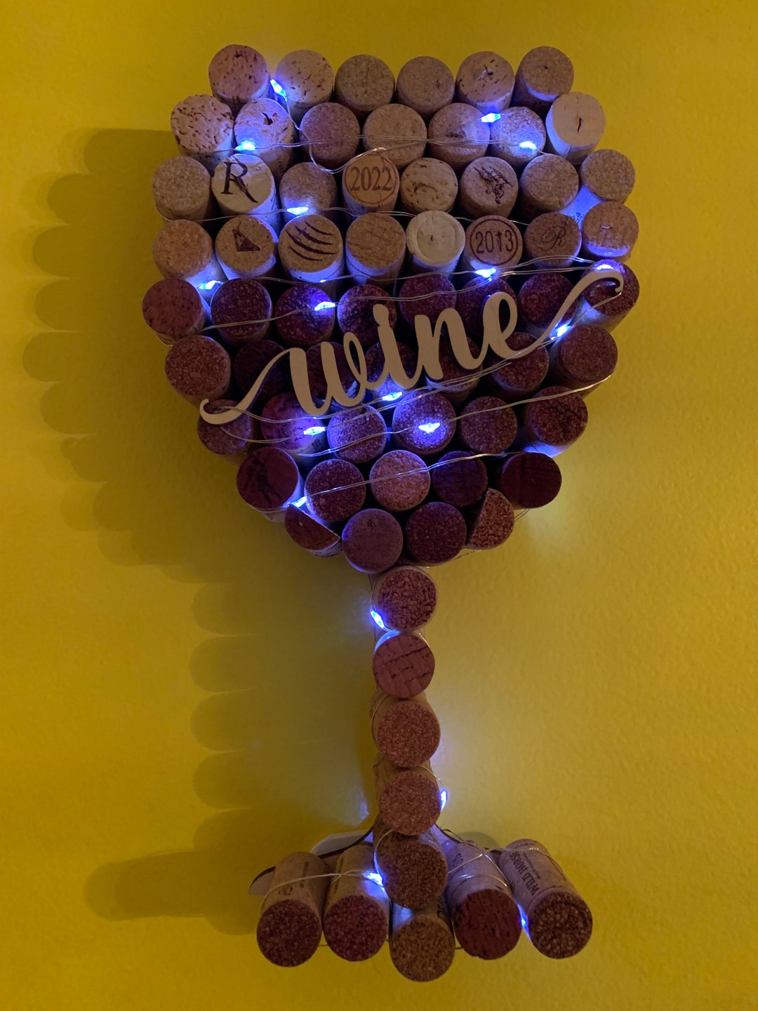 Wine, Bar, Cork Sign With Lights - Etsy